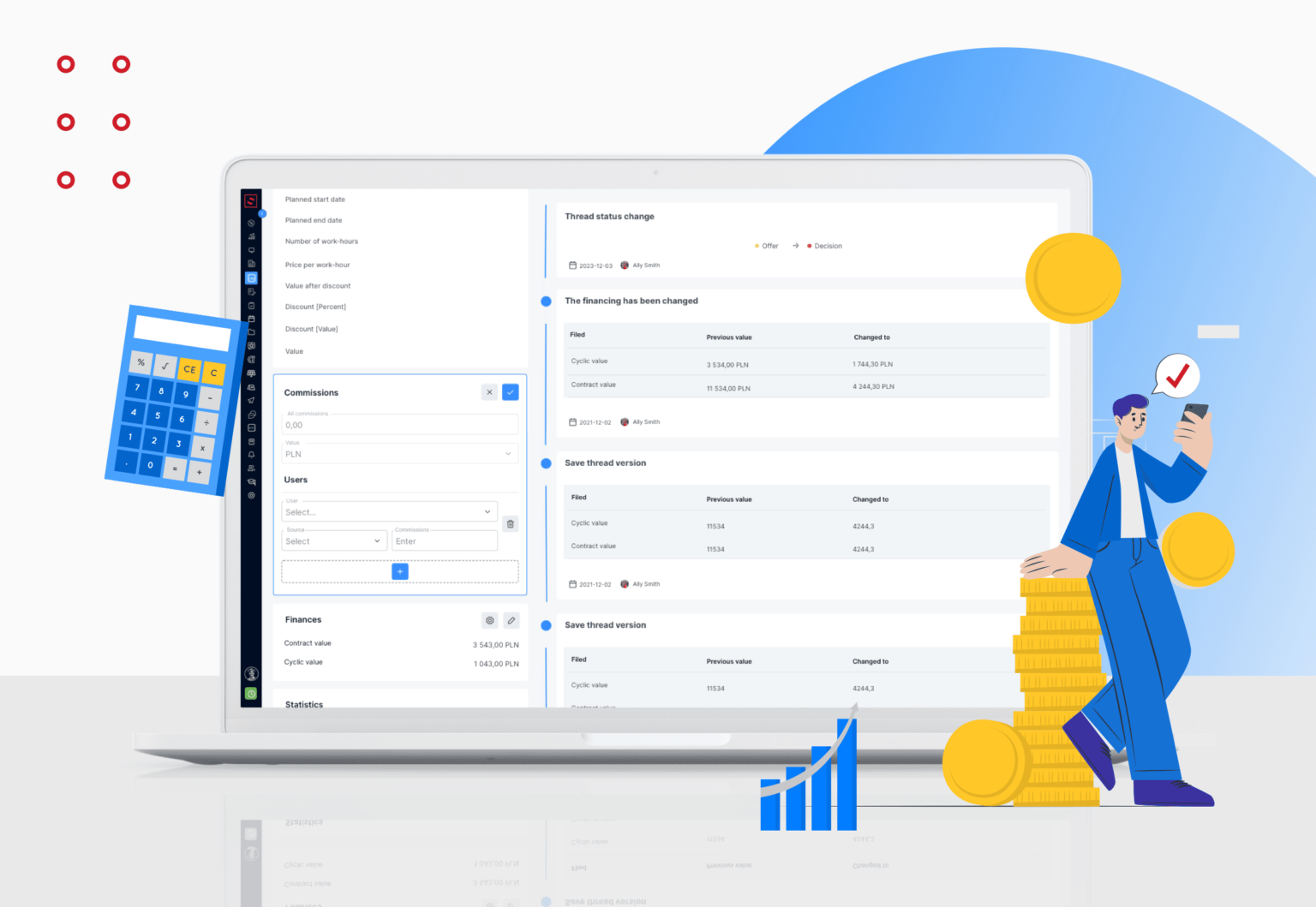 Commission Module in the Salesbook CRM system