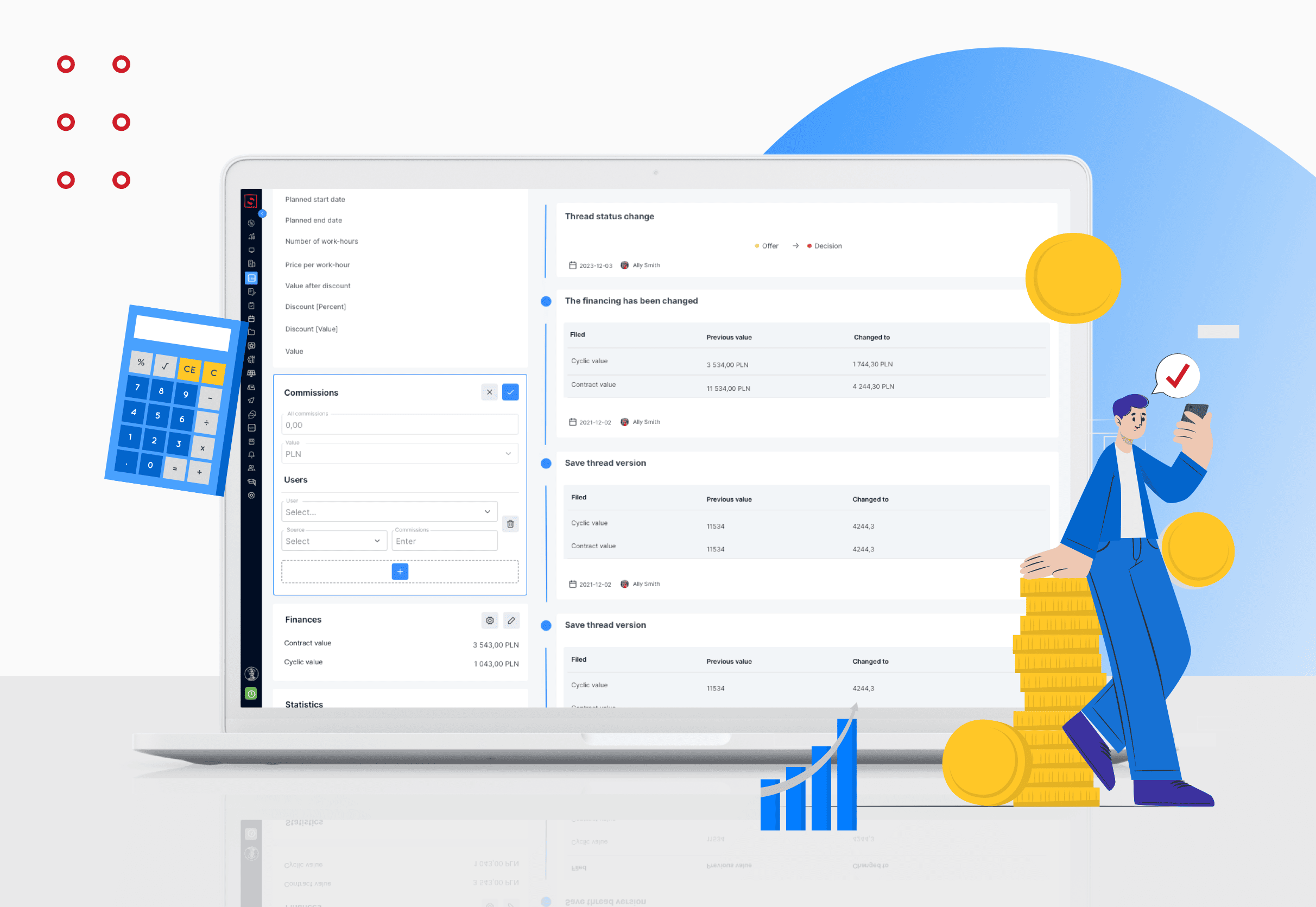Commission Module in the Salesbook CRM system